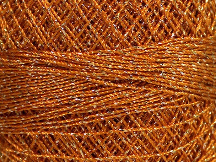 Copper Gold Metallic Braid Thread #50147 Cross Stitch 20g YarnArt ...