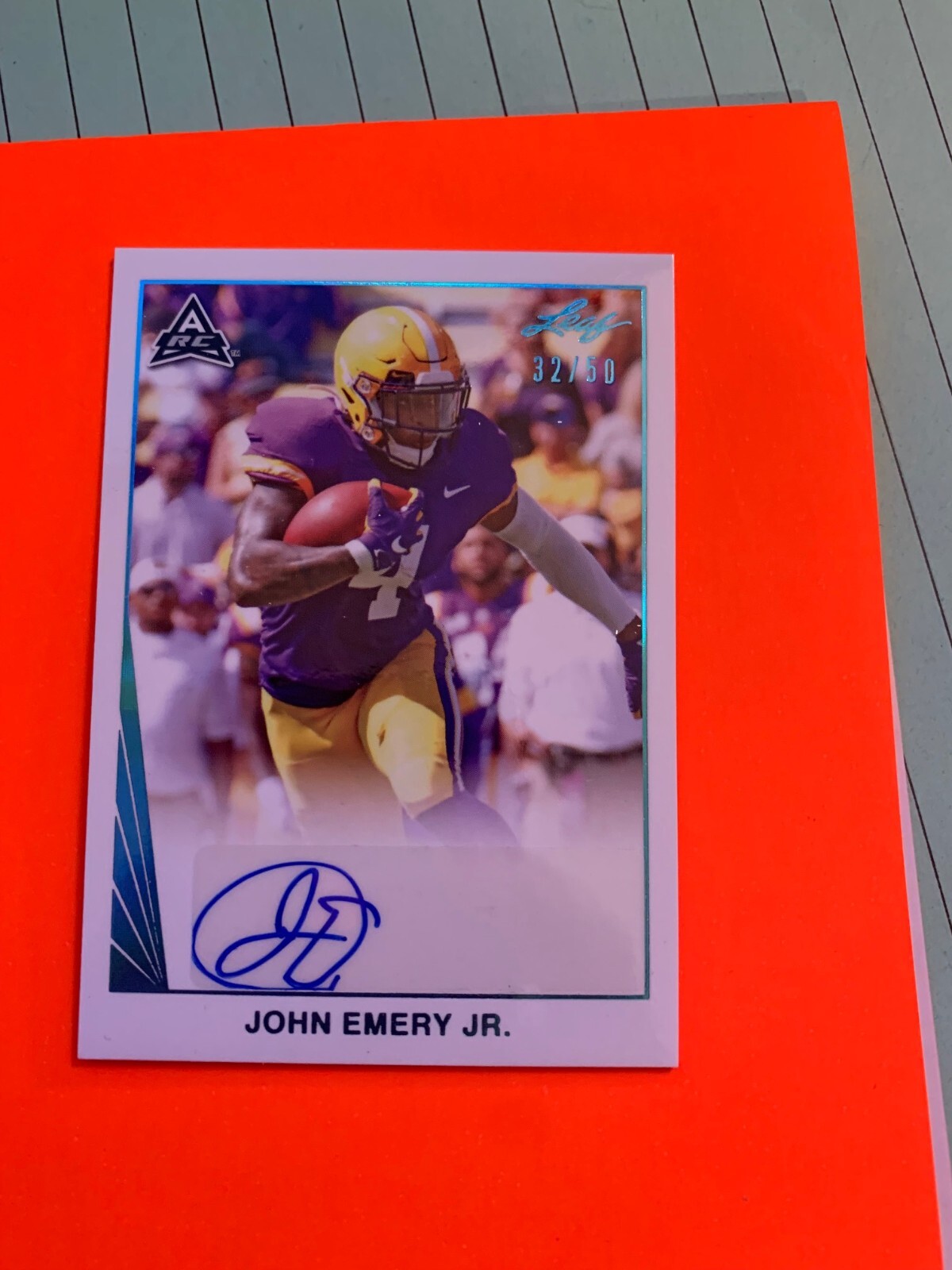 2021 LEAF JOHN EMERY JR. 32/50 AUTOGRAPH ROOKIE CARD ~ #BA-JEJ | eBay