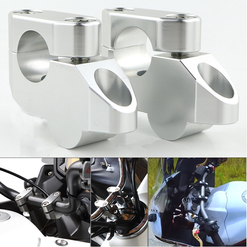 7/8"Offset Handlebar Riser Clamp Fit For Honda Yamaha Suzuki Kawasaki ...