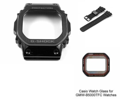 CASIO G-SHOCK IP Bezel GMW-B5000G-1 BLACK + TFC CRYSTAL GLASS + RUBBER ...
