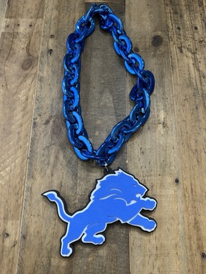 Detroit Lions 3D Foam Chain 30 Inch Fan Necklace - Blue | eBay