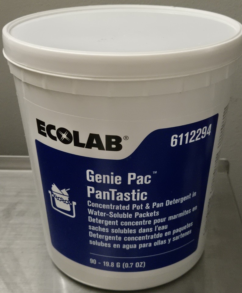 ECOLAB 642294 PANTASTIC GENIE PAC .070 OZ POT & PAN DETERGENT 90 PKS ...