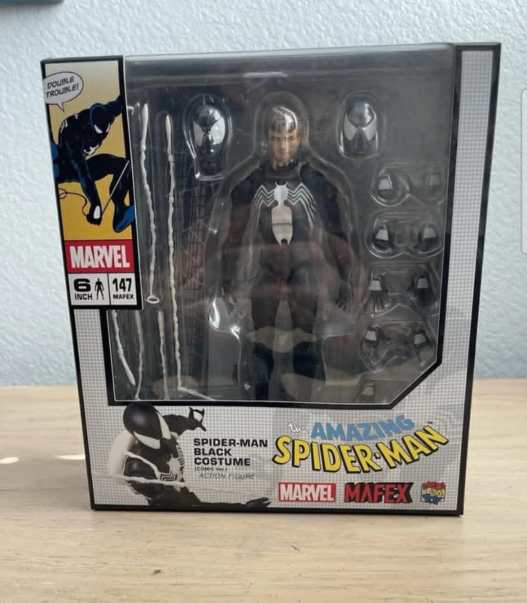 Mafex Symbiote Spider-Man Action Figure | eBay