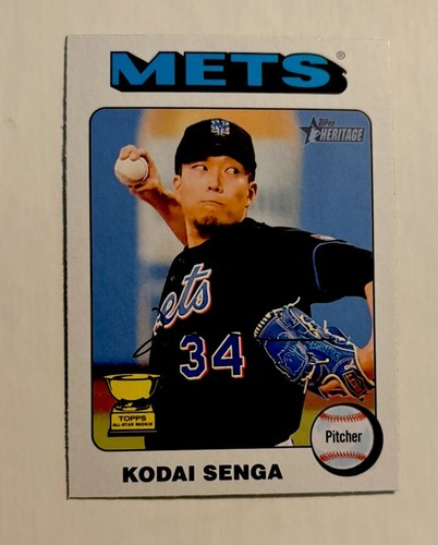 2024 Topps Heritage Kodai Senga White Border Parallel Mets Short Print ...