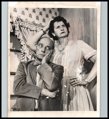 Hollywood BUSTER KEATON + HOPE EMERSON STUNNING PORTRAIT 1958 VINTAGE ...