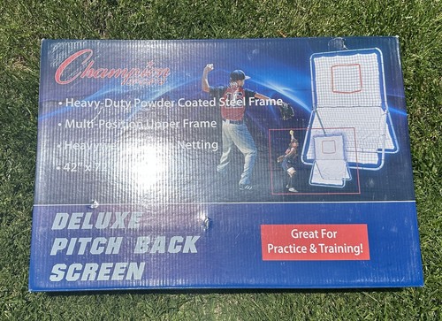 Champion Sports Multi-Sport Pitch Back Screen 42” x 72” Easy Assembly ...