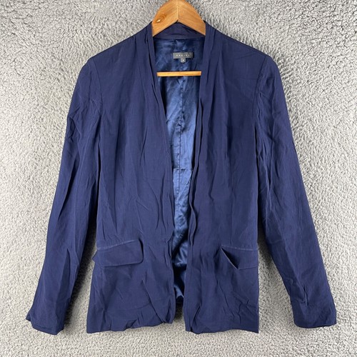 Sheike Womens Blazer 6 Blue Open Jacket V Neck Lined Corporate Career ...