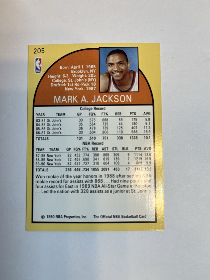 1990-91 NBA Hoops - Perforated; "Famous" People in Background #205 Mark ...
