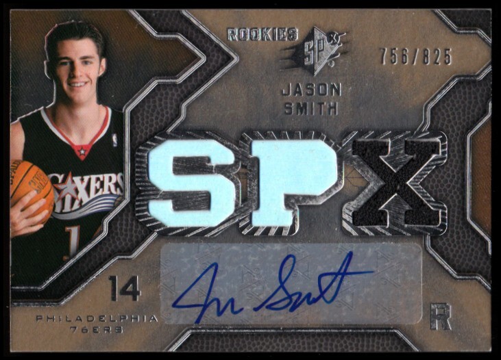 2007-08 SPx #136 Jason Smith JSY AU RC Auto #d/825 ROOKIE 76ERS | eBay