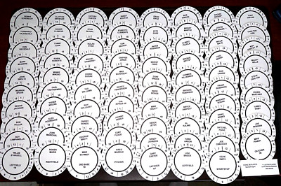 ICONIC 80 PLAYERS of Baseball Digest pre-cut Cadaco All-Star Baseball ...