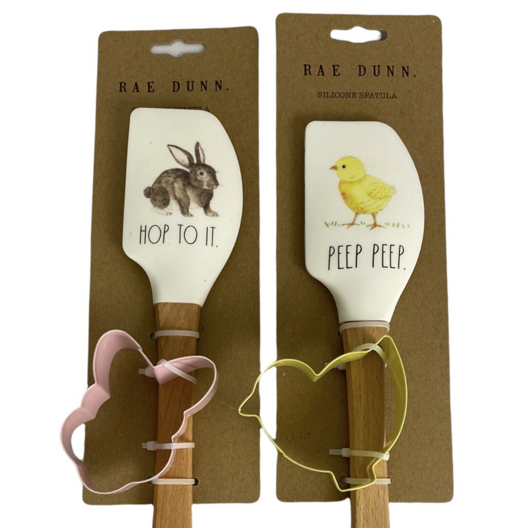Rae Dunn PEEP PEEP Hunny Bunny Set of 4 Easter Spatulas & Cookie ...