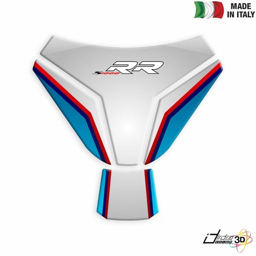 AUTOCOLLANT COUSSIN RÉSERVOIR RÉSINE BLANCHE MSPORT POUR BMW S 1000 RR ...