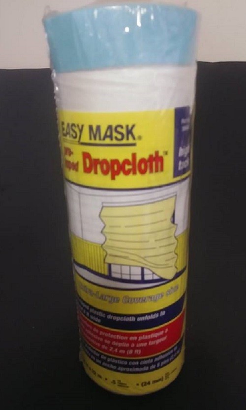 Easy Mask Pre-taped Dropcloth 2,4 m X 22 m Extra Large Coverage ...