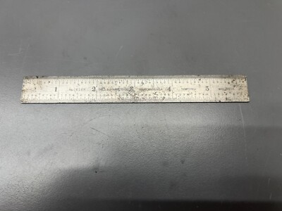 (Y) L.S. STARRETT C616R 6" SPRING TEMPERED STEEL RULE W INCH GRAD ...