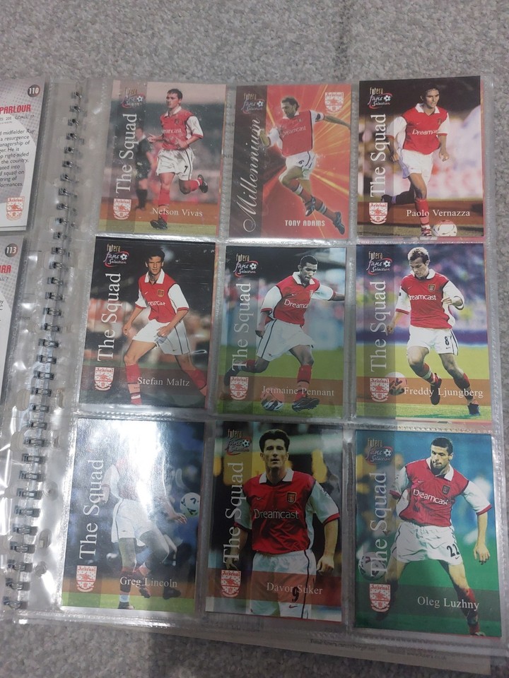 Arsenal Fc Trading Card Album Futera Fans Selection Set . Not Complete ...