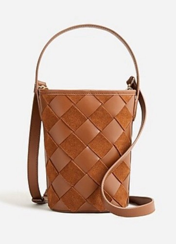 J Crew Berkeley Bucket Bag In Leather And Suede Brown | eBay