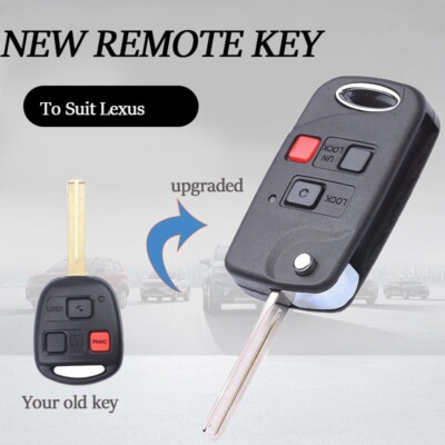Upgraded Flip Remote Car Key Fob for Lexus GX470 LX470 2003-2008 ...