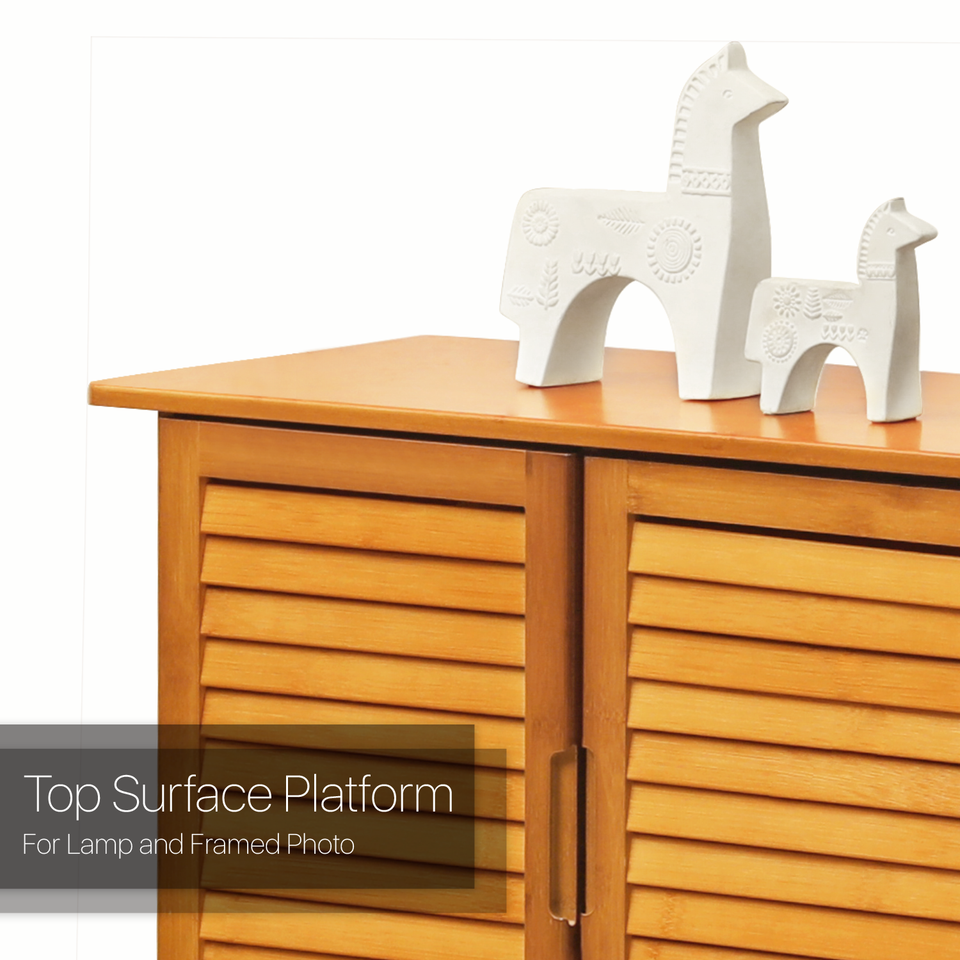 26" Bamboo [21 PAIRS] 7-Tier Dual Shutter Doors Shoe Cabinet High Heel ...