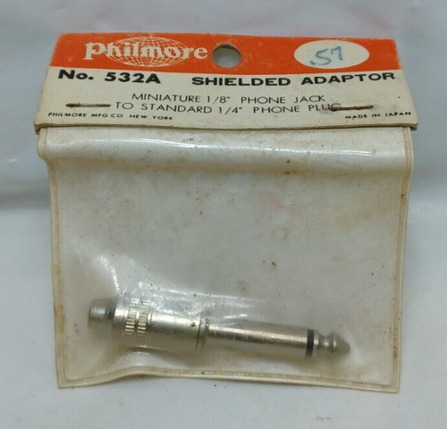 Philmore 1/4” Mono Phone Plug to Miniature 1/8” Mono Phone Jack 532A | eBay