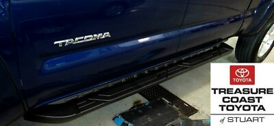 NEW OEM TOYOTA TACOMA DOUBLE CAB BLACK RUNNING BOARDS 2005-2021 | eBay