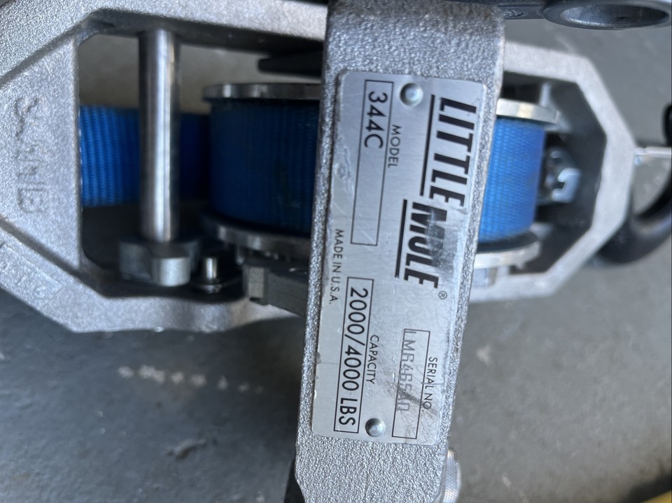 LITTLE MULE SERIES 344C STRAP HOIST PULLER - 2k Lbs & 4k Ibs CAPACITY ...