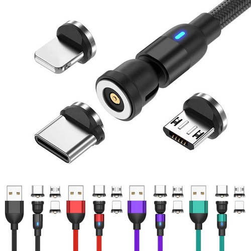 3A Schnell Ladekabel 3 in 1 Magnet für Samsung Handy Micro USB Typ C ...