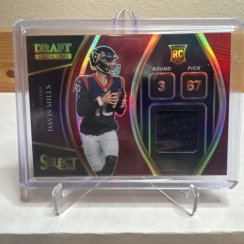 2021 Panini Select Davis Mills Draft Selections Patch Rookie Texans ...