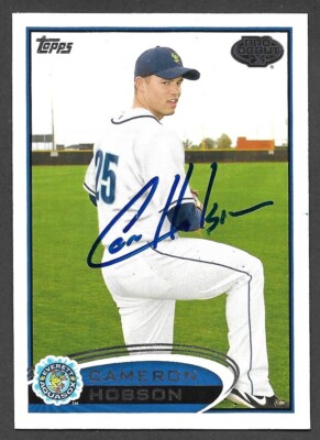 2012 TOPPS PRO DEBUT #68 Cameron Hobson MARINERS SIGNED AUTOGRAPH AUTO ...