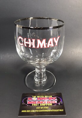 Chimay Trappist Beer Chalice Glass Belgium Silver Rimmed 25 cl ...