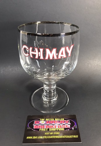 Chimay Trappist Beer Chalice Glass Belgium Silver Rimmed 25 cl ...