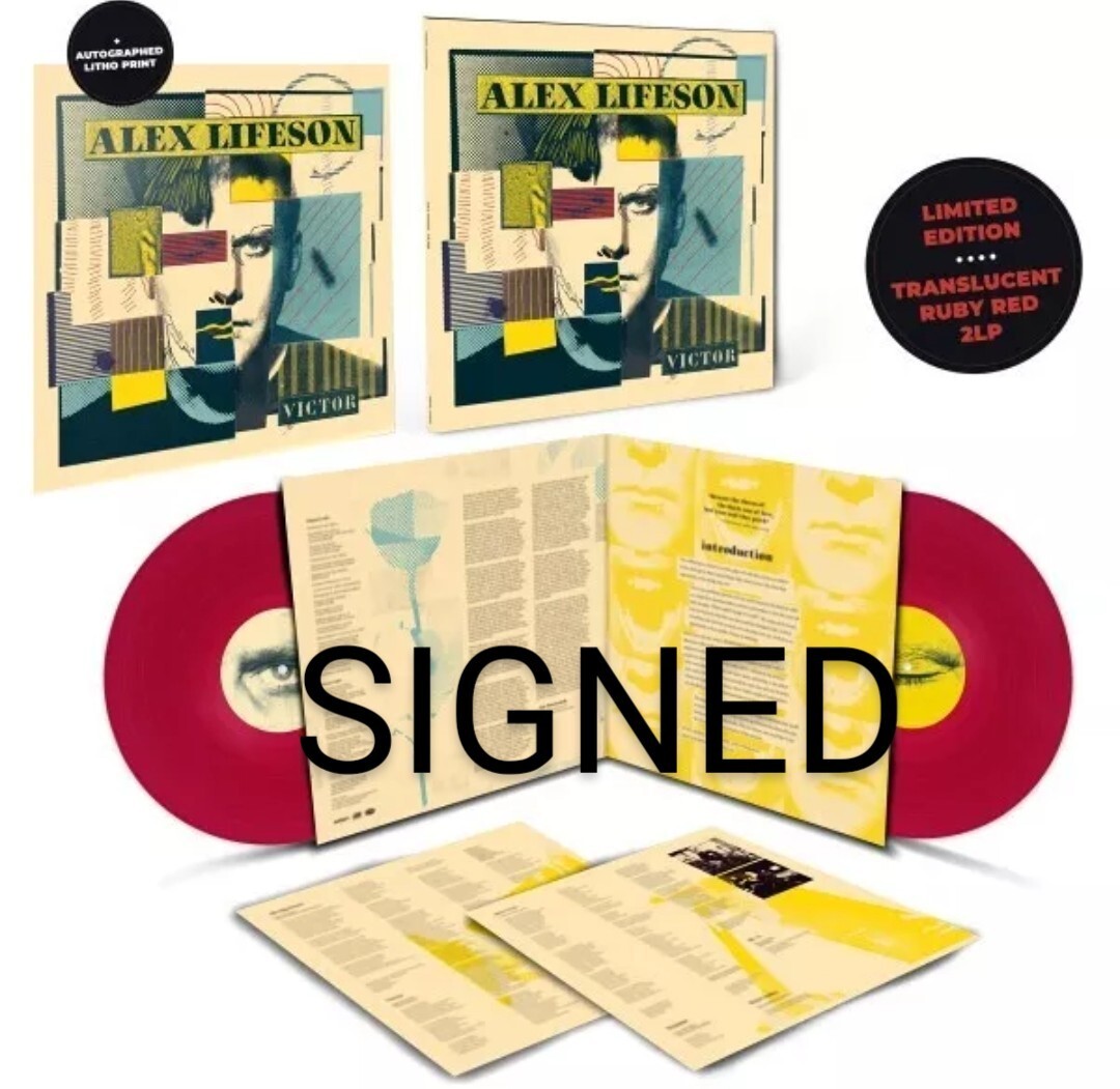 ALEX LIFESON Victor AUTOGRAPHED Backstage Exclusive Ruby Translucent ...