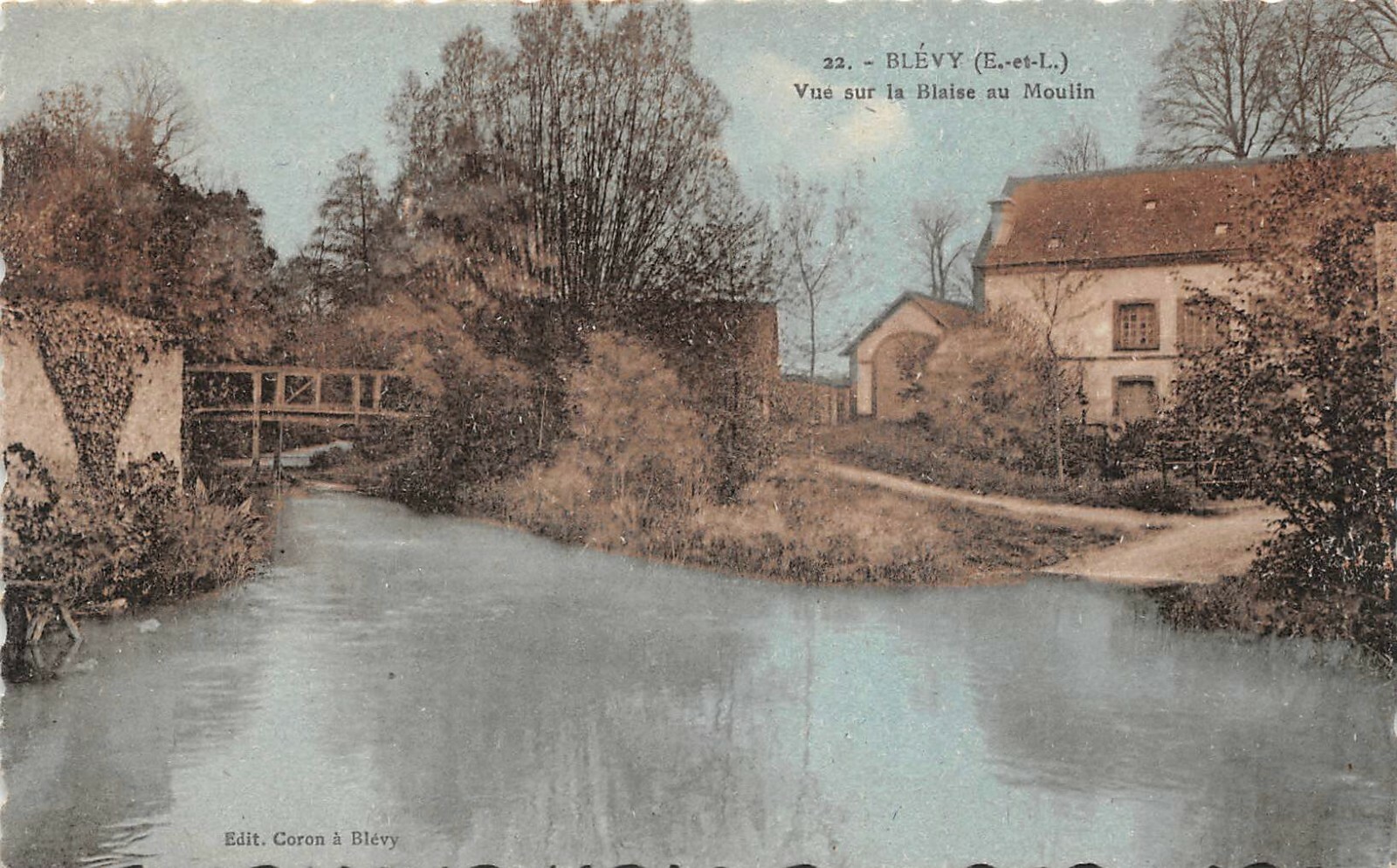 Blévy - View Of The Blaise At The Mill | eBay