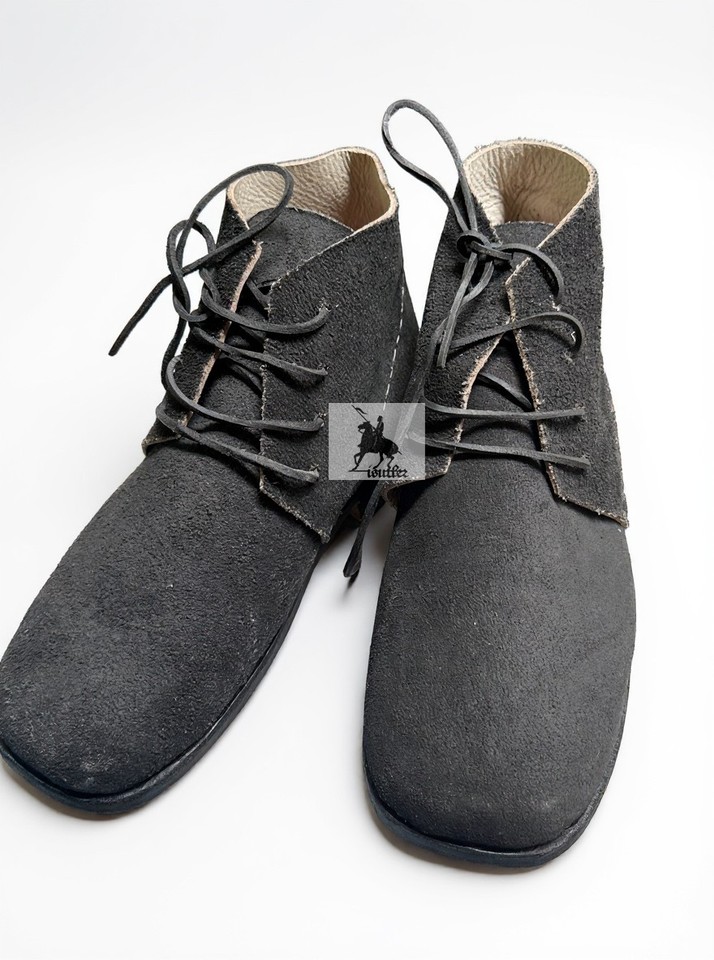 Handmade Civil War Brogan Rough Side With Heel Plate Us Size 5 to 15 | eBay