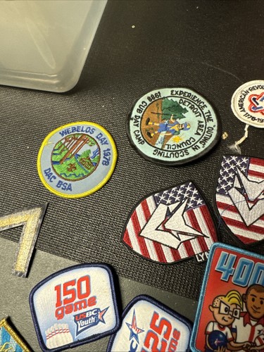 lot Random Iron on Patches Embroidered - Police, Varsity Jacket ...