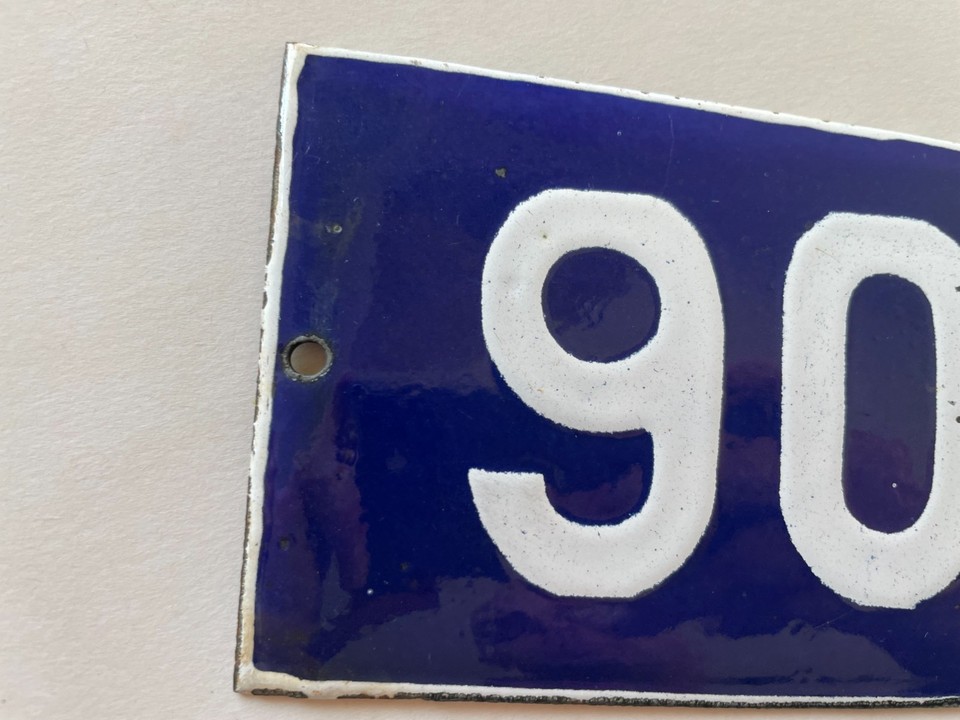 Vintage Enamel Porcelain House Number 90 Door Sign | eBay