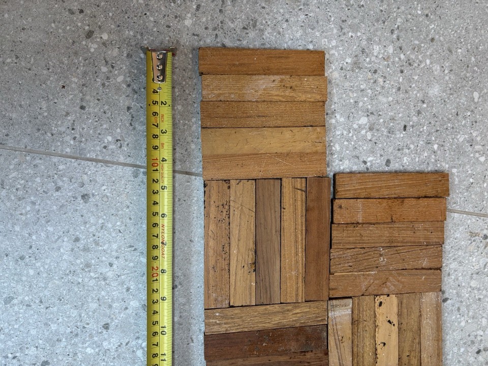 Reclaimed Teak Parquet Flooring – Solid Wood Vintage 1970s – 20 Finger ...