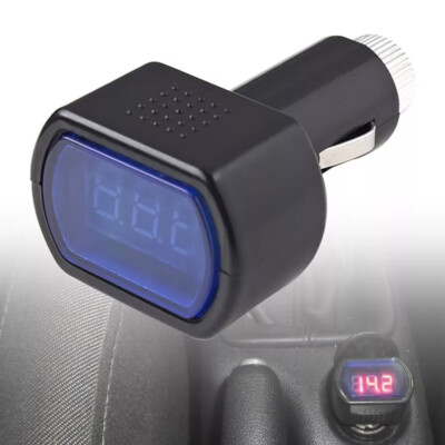 Car Auto LED Voltmeter Battery Electric Cigarette Lighter Voltage Meter ...