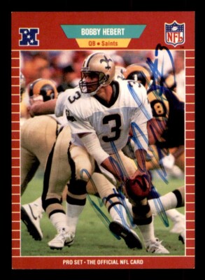 1989 Pro Set Football #266 Bobby Hebert Signed Autograph (no COA) | eBay