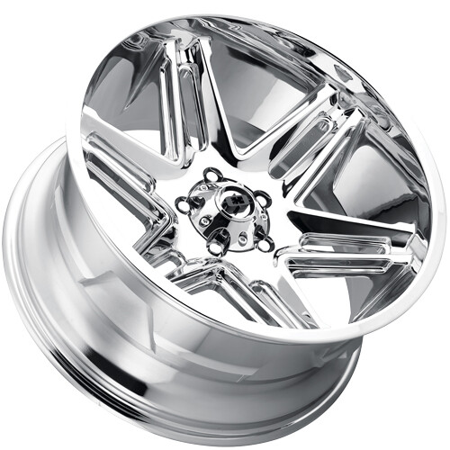 (Set of 4) Vision 363 Razor 22x12 5x5.5" -51mm Chrome Wheels Rims 22 ...