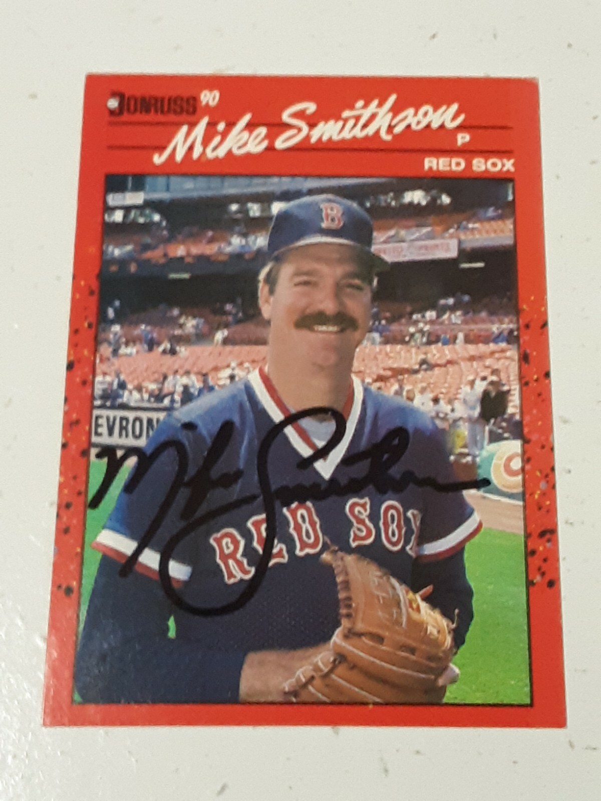 Mike Smithson Boston Red Sox 1990 Donruss Autograph Card #464 READ ...