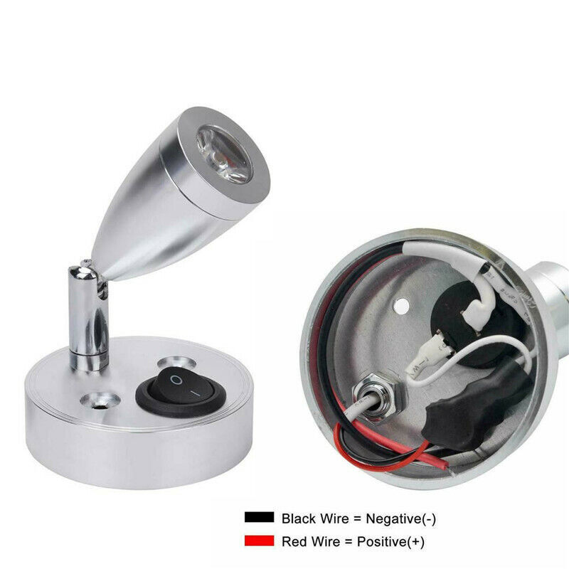 2pcs LED Spot Reading Lights Switch Camper Boat Motorhome Caravan ...