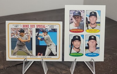 2023 topps heritage Stamps Ny Yankees plus Home run special Aaron Judge ...