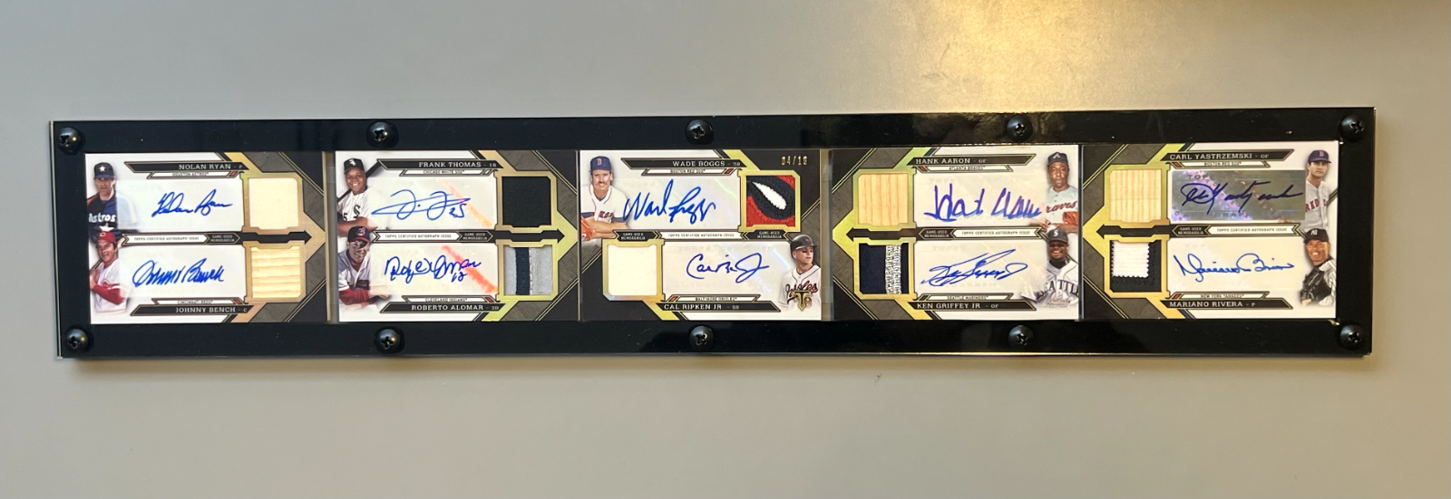 2016 Topps Triple Threads Deca PATCH AUTO /10 GRIFFEY HANK AARON NOLAN ...