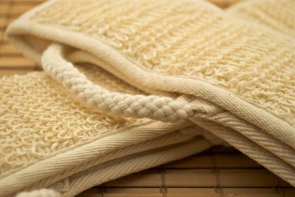 Soft Natural Sisal Fiber Back Strap Exfoliator Scrubber Spa Body Skin ...