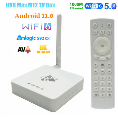H96 Max M12 Android 11 TV Box S928X 4G/8G 128G WiFi6 1000M 8K AV1 H.265 ...