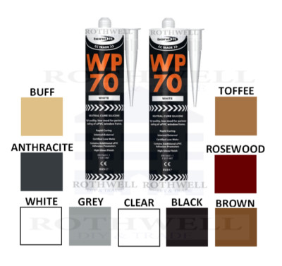 2 x Silicone Sealant Mastic External Frames PVCu Windows Wood Perimeter ...