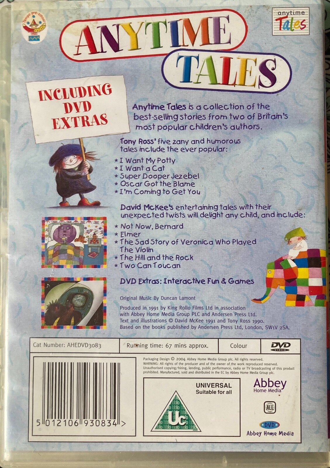 FAMILY DVD: ANYTIME TALES:10 ANIMATED ADVENTURES~TONY ROSS & DAVID ...