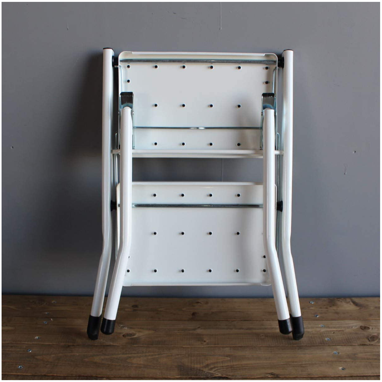 Folding Step Stool White 2-steps Home ladder PC-334WH Azumaya F'Kolme ...