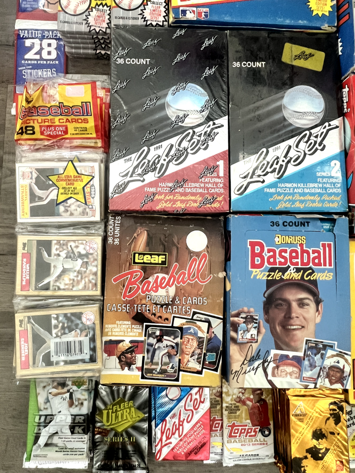 🔥 300 Unopened Baseball Cards in Sealed PACKS Vintage 80's 90's 2000's ...