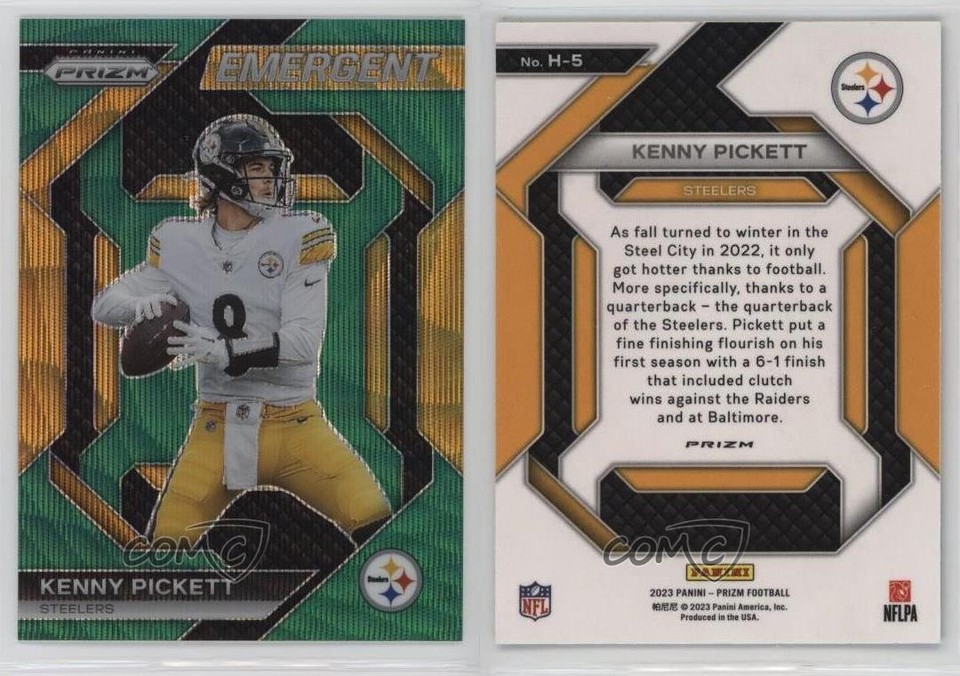 2023 Panini Prizm Emergent Green Wave Prizm Kenny Pickett #H-5 01sb | eBay